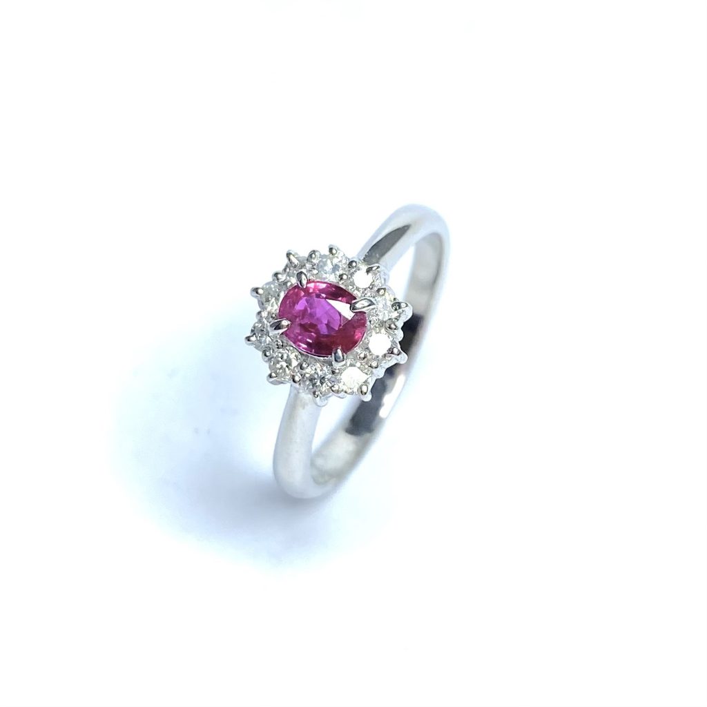 Second Hand Platinum Ruby & Diamond Ring - J. A. Woodroffe Jewellers